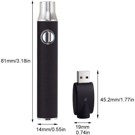 Portable 510 Thread Electric Soldering Iron with USB Charger (350mAH Black)