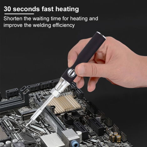 Portable 510 Thread Electric Soldering Iron with USB Charger (350mAH Black)