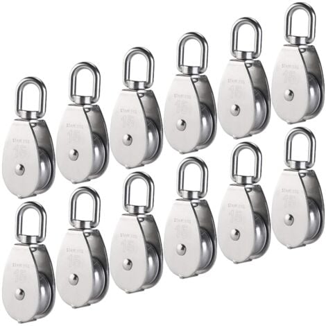 M15 304 Stainless Steel Single Pulley, 15MM Single Pulleys Block Roller ...