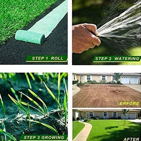 Grass Seed Mat Roll, 10FT Biodegradable Grass Grow Mat, Grass Seed Mat ...