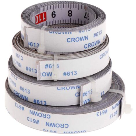 Self-adhesive measuring tape from left to right, right to left, in the ...