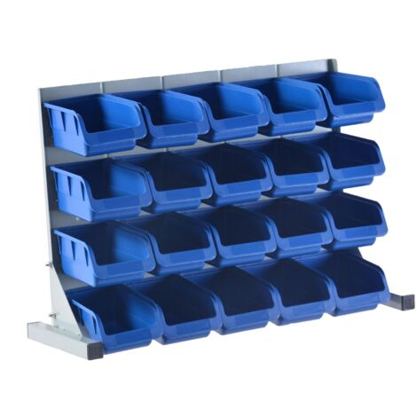 Set of 20 Tool Storage Boxes and Bins - Blue - RWTool Storage Boxes and ...