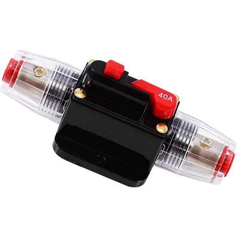 40A Auto Waterproof Circuit Breaker, 12V-24V DC Inline Fuse Holder ...