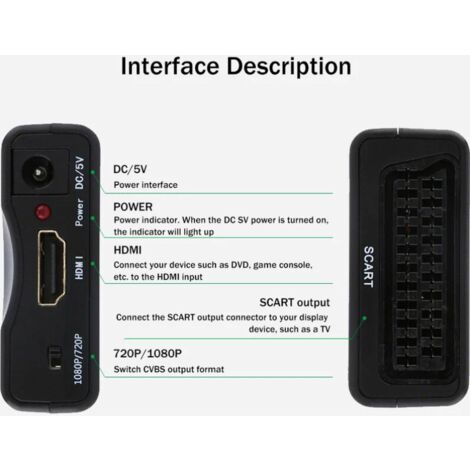 Voltage Converter-1080P Scart To Hdmi Video Audio High End Converter ...