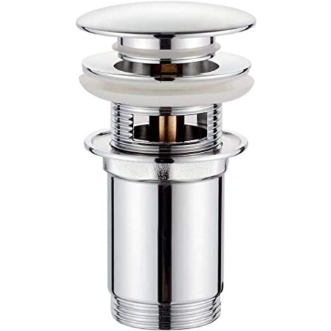 pc G104 Bathroom Waste Plug, Pop-up Sink Drain, Chrome, Silver S, Metal