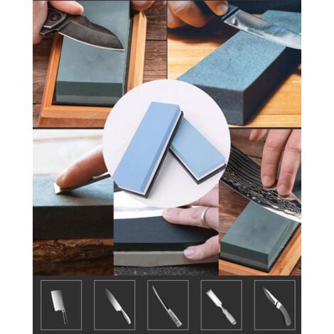 1000/6000 Grit Sharpening Stone, 2-in-1 Professional Knife Sharpener ...