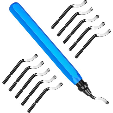 Deburring Tool, Burr Remover Kit with 10 BS1010 Replacement Blades, 360 ...