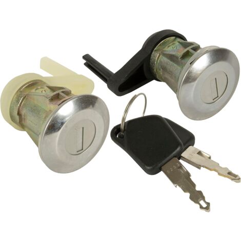 Pair of front lock barrels with 2 matching keys for Peugeot 206 ...