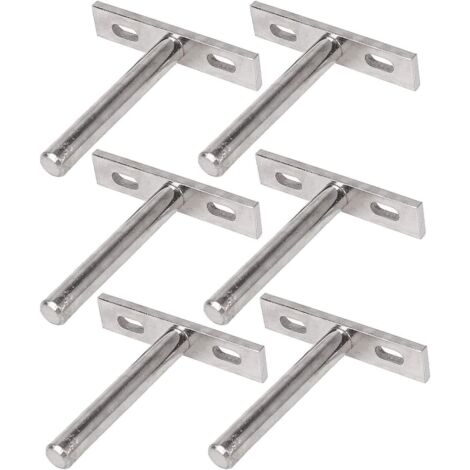 Silver Bracket 70mm x 75mm, Pack of 6, L Shape, Metal Parts, Concealed ...