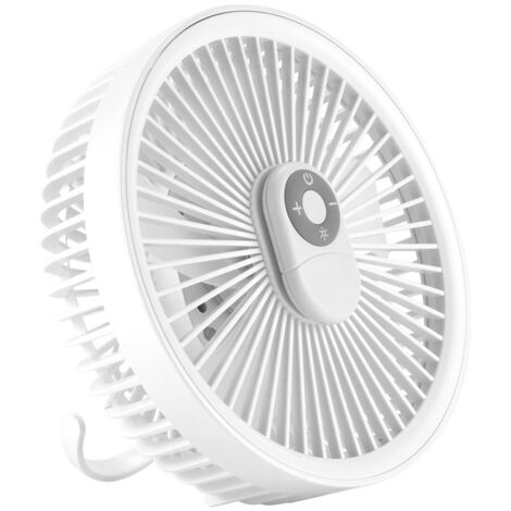 Small table fan, rechargeable USB fan, 3 speeds, powerful, portable ...