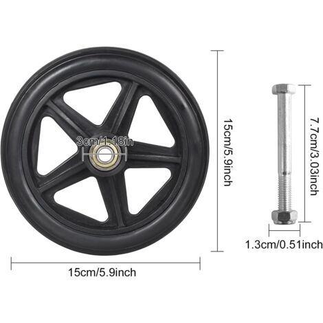 2 Pack Solid Wheelchair Replacement Wheels, Wheelchair Front Wheels ...