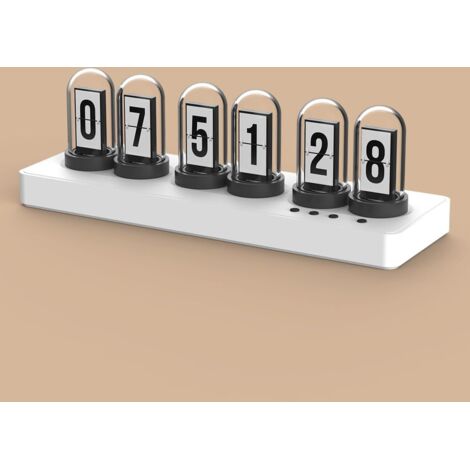 Nixie Tube Clock with IPS Color Display, Digital Clock with 6 Alarms, 7 ...
