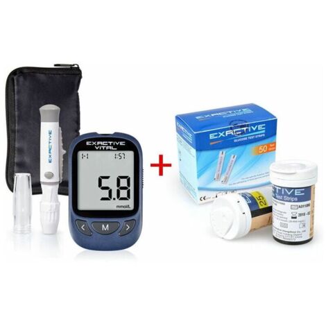 Blood glucose test kit, diabetes blood glucose meter with 50 test strips