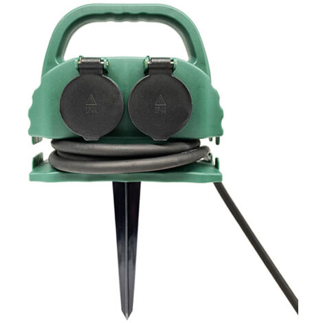 IP44 extension cable - 4-hole lawn socket - 5 m - 16 A electric reel