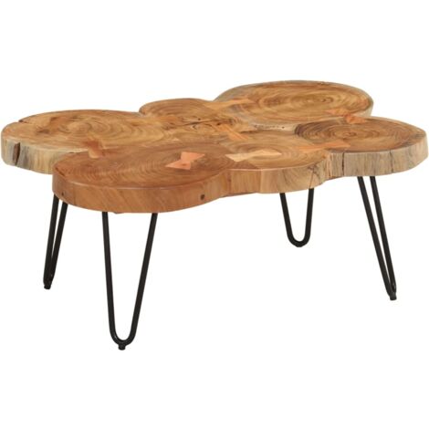 Coffee Table，Center table，Low table 36 cm 6 Trunks Solid Wood Acacia ...