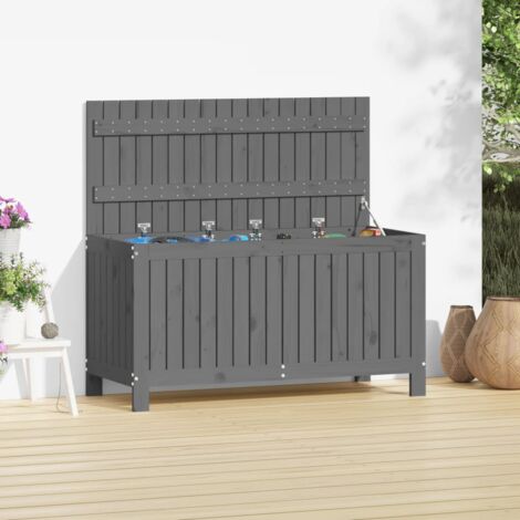 Garden Storage Box，Garden shed，Tool shed Grey 115x49x60 cm Solid Wood ...