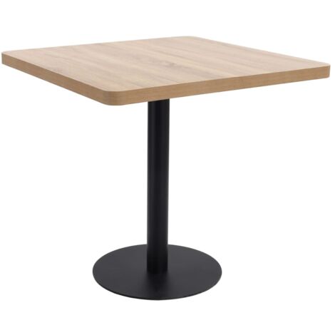 Bar Table，Bistro Table Light Brown 80X80 cm MDF VSVS526606