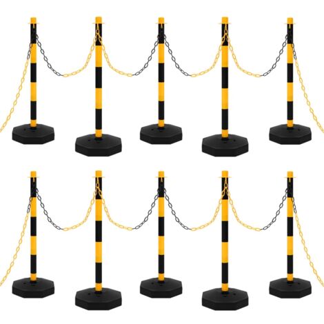 Chain Post Set with 10 m Plastic Chain VSVS935185