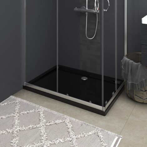 Rectangular ABS Shower Base Tray Black 80x110 cm VSVS759577