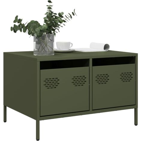 TV Cabinet，TV stand，TV Unit Olive Green 68x50x43.5 cm Cold-rolled Steel ...