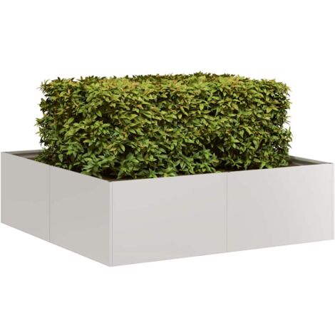 Planter，Plant pot，Flower box 100x100x30 cm Stainless Steel VSVS740306