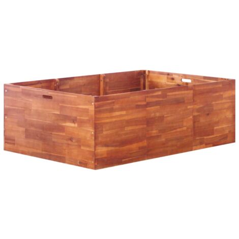 Garden Raised Bed，Planter，Plant pot，Flower box Acacia Wood 150x100x50 ...