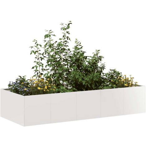 Planter，Plant pot，Flower box 200x80x40 cm Stainless Steel VSVS860203