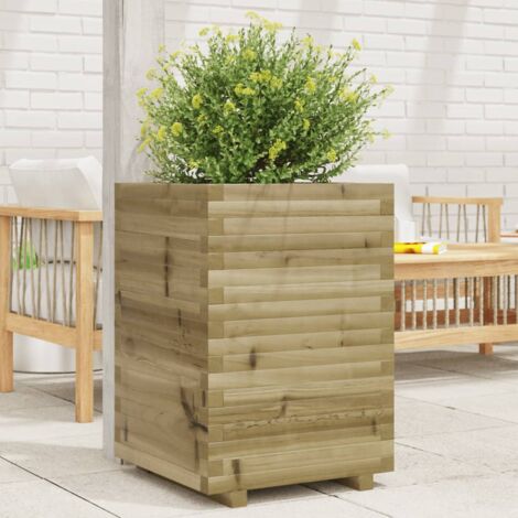 Garden Planter，Plant pot，Flower box 50x50x72 cm Impregnated Wood Pine ...