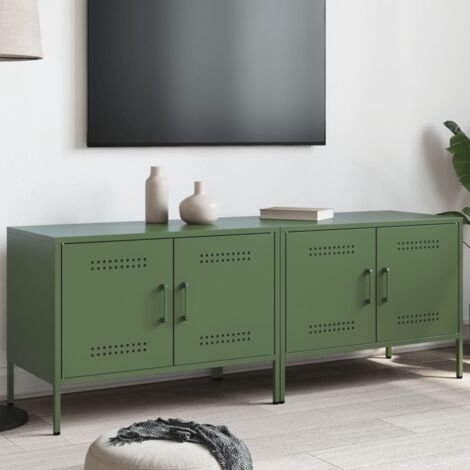 TV Cabinets 2 pcs，TV stand，TV Unit Cabinet Olive Green 68x39x50.5 cm ...