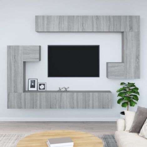 Wall-mounted TV Cabinet，TV stand，TV Unit Grey Sonoma Engineered Wood ...