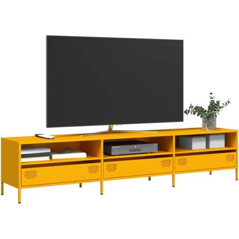 TV Cabinet，TV stand，TV Unit Mustard Yellow 202x39x43.5 cm Cold-rolled ...