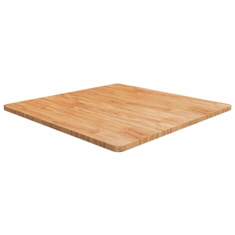 Square Table Top，Desk Top Light Brown 90x90x2.5cm Treated Solid Wood ...