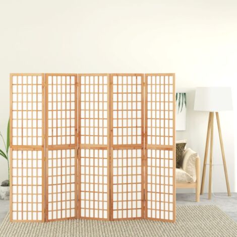 Folding 5-Panel Room Divider，Partitio，Separator Japanese Style 200x170 ...