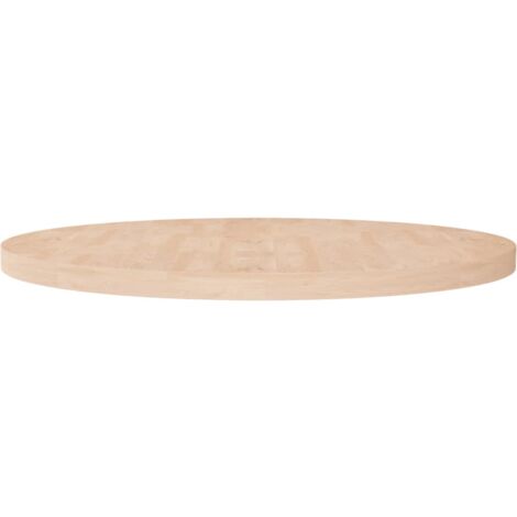 Round Table Top，Desk Top Ø90x4 cm Untreated Solid Wood Oak VSVS420332