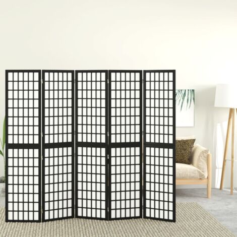 Folding 5-Panel Room Divider，Partitio，Separator Japanese Style 200x170 ...