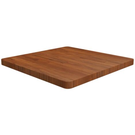 Square Table Top，Desk Top Dark Brown 70x70x4cm Treated Solid Wood Oak ...