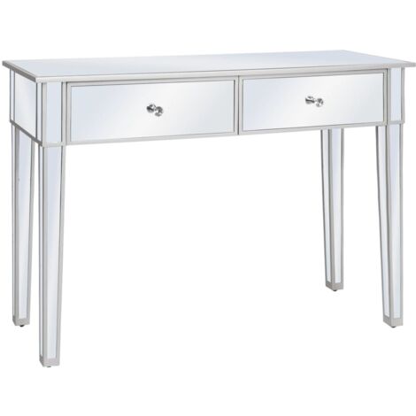 Mirrored Console Table，Entryway table，Console Cabinet MDF and Glass 106 ...