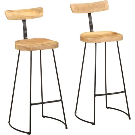 Bar Stools 2 pcs 49x43x103 cm Solid Wood Mango VSVS7613475