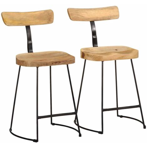 Bar Stools 2 pcs 49x43x79 cm Solid Wood Mango VSVS1775697