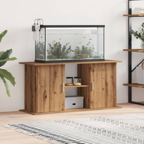 Aquarium Stand Artisan Oak 121x41x58 cm Engineered Wood VSVS8721853