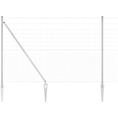 Field Fence，Garden Fence Silver 25 x 1.6 m Galvanised steel CFW50187