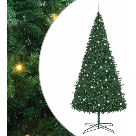 Christmas Tree，Holiday Tree with Decorative String Lights Green 400 cm ...