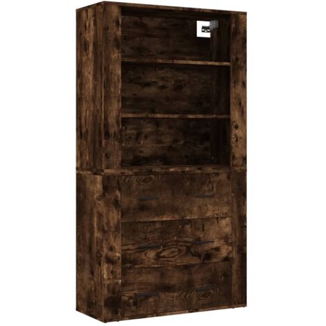 Highboard，Sideboard Smoked Oak Engineered Wood CFW671687