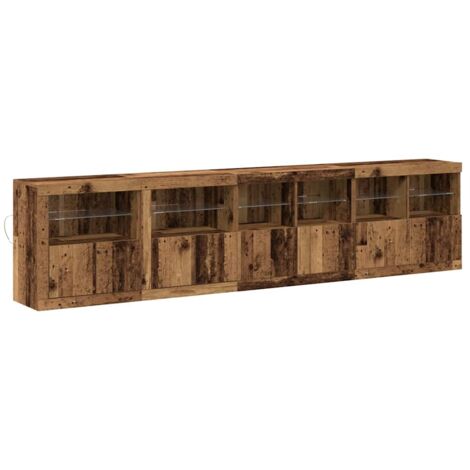 Sideboard，Side Cabinet，Buffet Old wood 283 x 37 x 67 cm Engineered wood ...