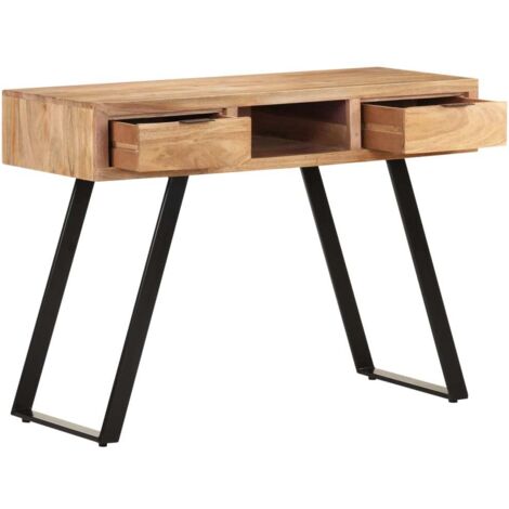 Desk 107x45x79 cm Solid Acacia Wood with Live Edges CFW301027