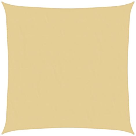 Sun Shade Sail Sand 7x7 m 100% Polyester Oxford CFW153013