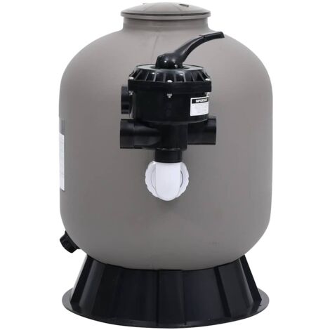 Pool Sand Filter with Side Mount 6-Way Valve Grey CFW108871