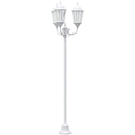 Garden Light Post White Aluminium and Glass CFW633977
