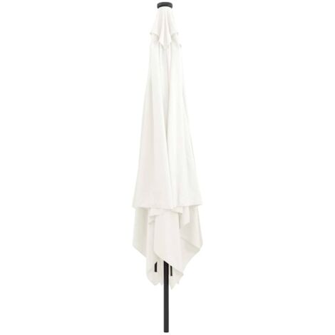Garden Parasol White and Black 295 x 295 x 245 cm CFW875884