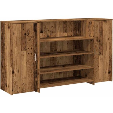 Reception Desk Old Wood 180x50x103.5 cm Engineered Wood CFW328625